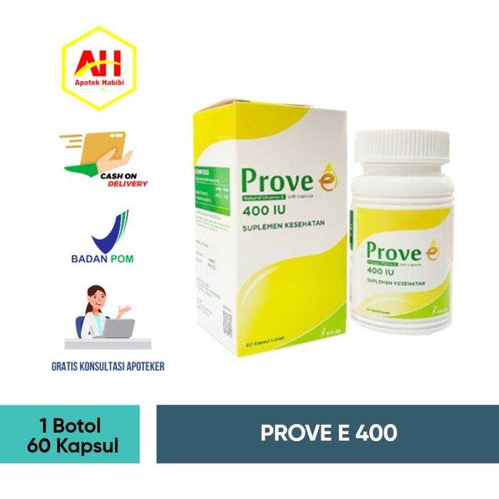 PROVE E PROV PROPE PROP PROFE BOTOL 60 KAPSUL KALBE VITAMIN E 400 IU ...