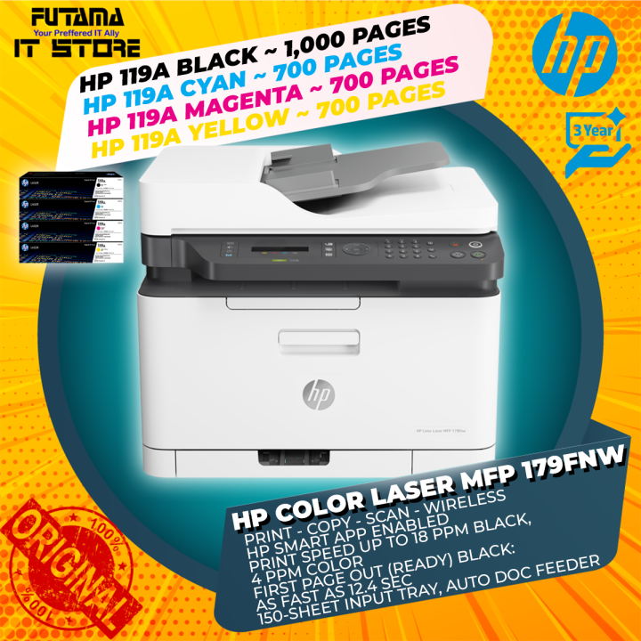 HP Color Laser MFP 179fnw All-in-One Printer - A4 Color Laser ...
