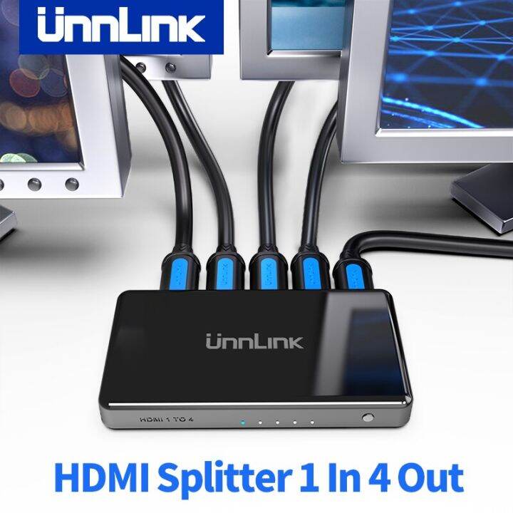 Unnlink HDMI Splitter 1X4 UHD 4K 30Hz FHD1080P 60Hz 1 In 4 Out for ...