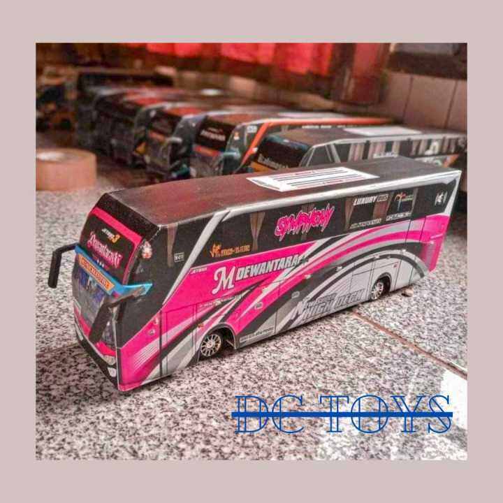 MAINAN VIRALL MINIATUR BUS TELOLET BASURI FULL LAMPU | Lazada Indonesia