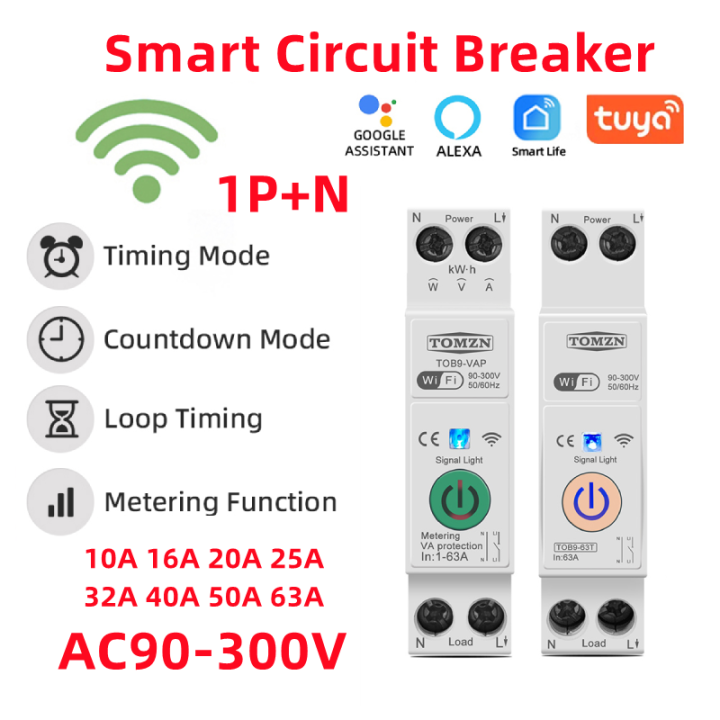 E Life Smart Store Tuya Wifi Smart Circuit Breaker Switch With Metering