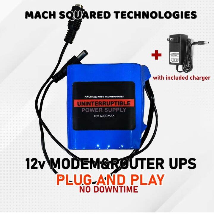 12V Router Automatic UPS with charger 1 year Warranty | Lazada PH