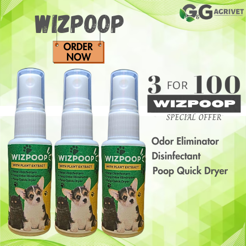 [G&G AGRIVET] SPECIAL OFFER WIZPOOP 30mL/PLANT EXTRACT/DISINFECTANT ...