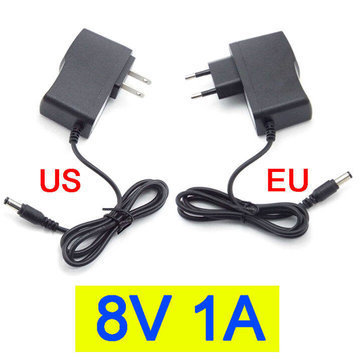 8V 1A 1000ma AC 100V-240V DC 8 volt Power supply Adapter plug Converter ...