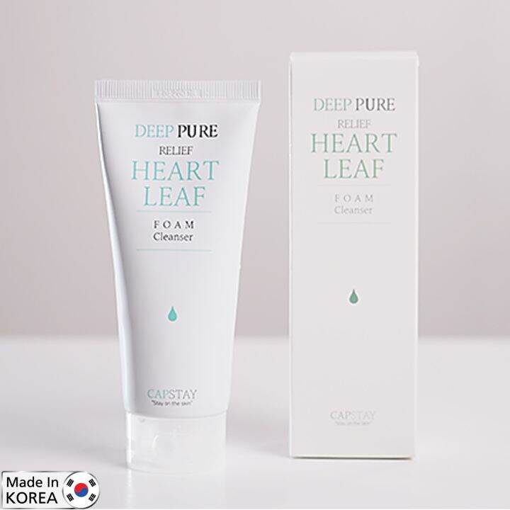 Capstay Deep Pure Relief Heartleaf Foam Cleanser 150ml คลีนเซอร์ทำความ ...