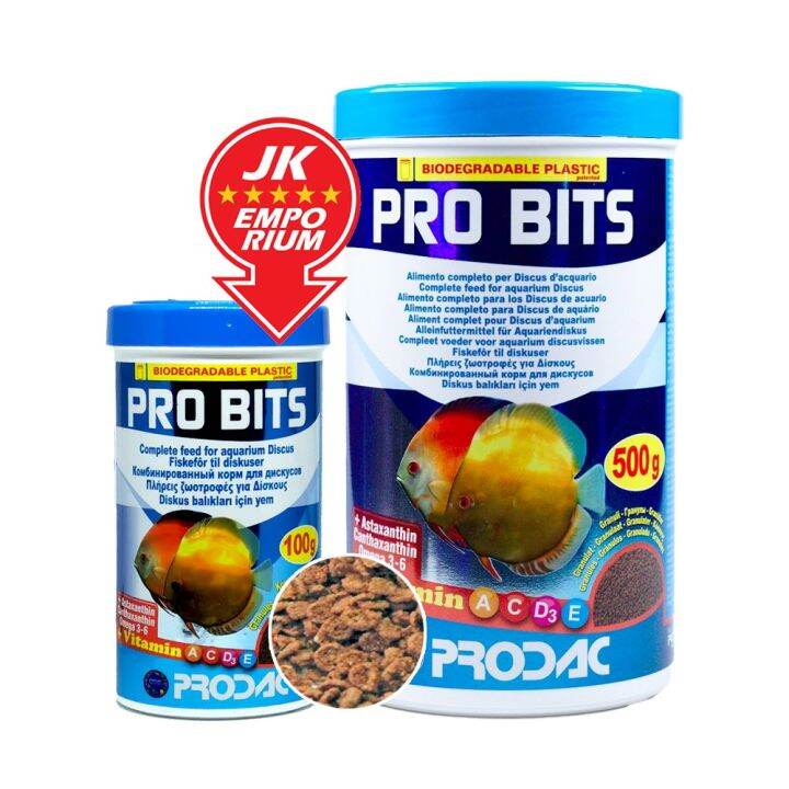 ☚Prodac Pro Bits 100g 500g Makanan Discus Fish Food | Lazada
