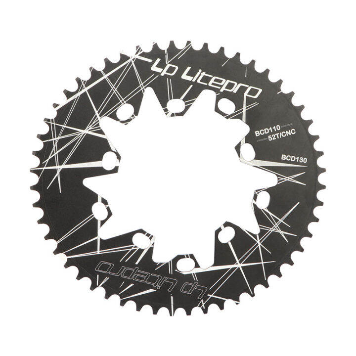 Litepro 60T วงรี Chainring 110 130 BCD แคบกว้างพับจักรยาน Chainwheel ...