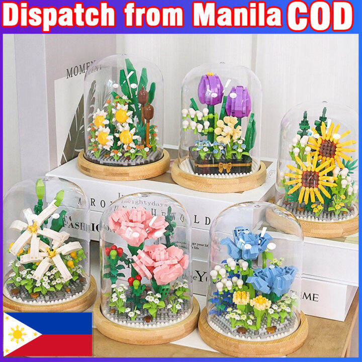 Lego Flowers Potted Plant Summer Flowers Home Collection Building ...