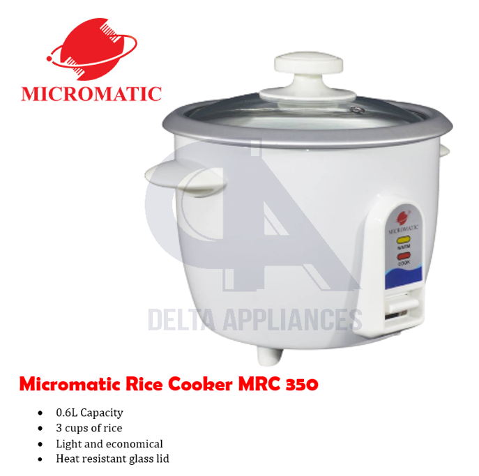 Micromatic Rice Cooker 0.6L 350 Watts Original 1 Year Warranty MRC 350 ...
