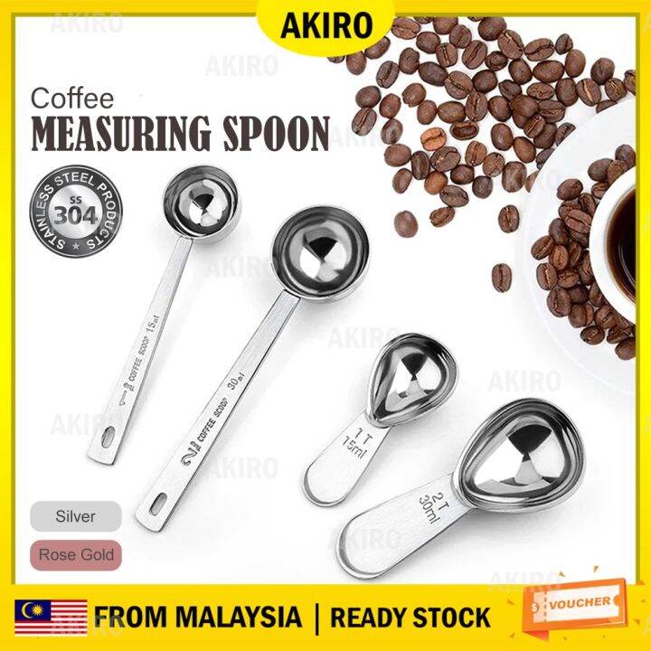 AKIRO MALAYSIA Espresso Measuring Spoon Scoop With Scale Tea Coffee ...