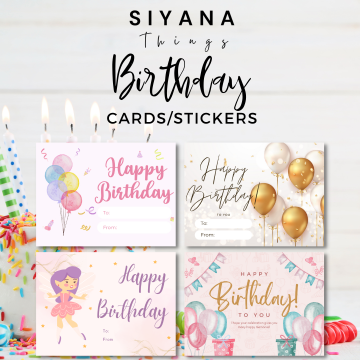 PART 1 Birthday Gift Card | Gift Cards | Birthday Cards or Stickers ...