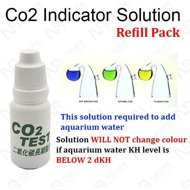 CO2 Indicator Long Term Monitor Solution Refill Pack ( Need to add Aquarium Water) - CO2 ...