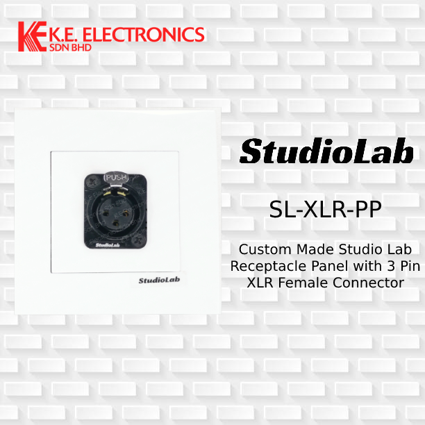 Studio Lab Custom Made Receptacle Panel with 3 Pin XLR Female Black ...