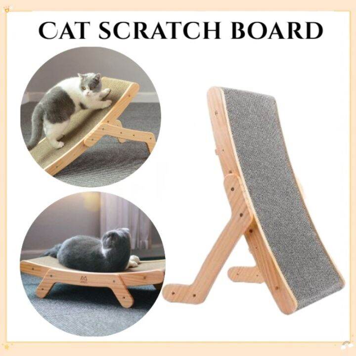 Wooden Cat Scratch Board Bed Pad 3 In1 Vertical Cat Toys Grinding Nail ...