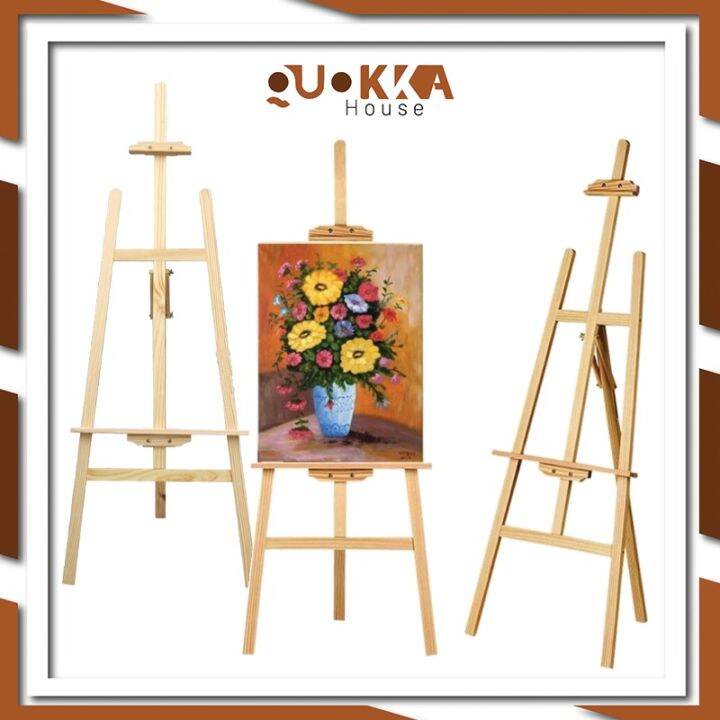 QUOKKA Adjustable Kids Drawing Sketching Pine Wood Stand Multipurpose ...