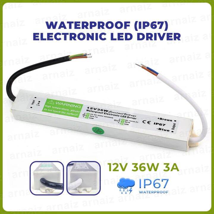 LED Driver IP67 Waterproof 12V 36W Electronic Power Supply Led Strip ...