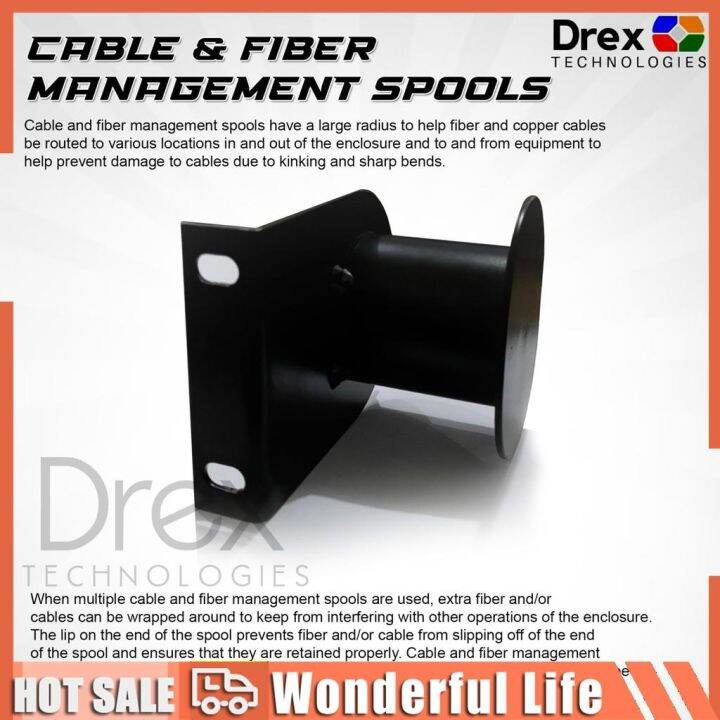 Rack Mount Fiber Optic Cable Spooler Cable and Fiber Management Spool ...