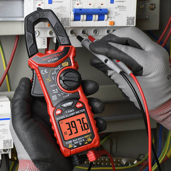 HT206D Amperometric Clamp Meter Pliers Ammeter Professional Digital ...