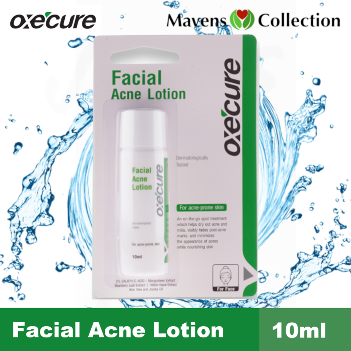 Oxecure Facial Acne Lotion 10ml Dermatologically Tested For Acne-Prone ...