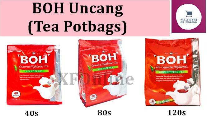 BOH Uncang Teko Teh 40's/80's/120's (Tea potbags) | Lazada