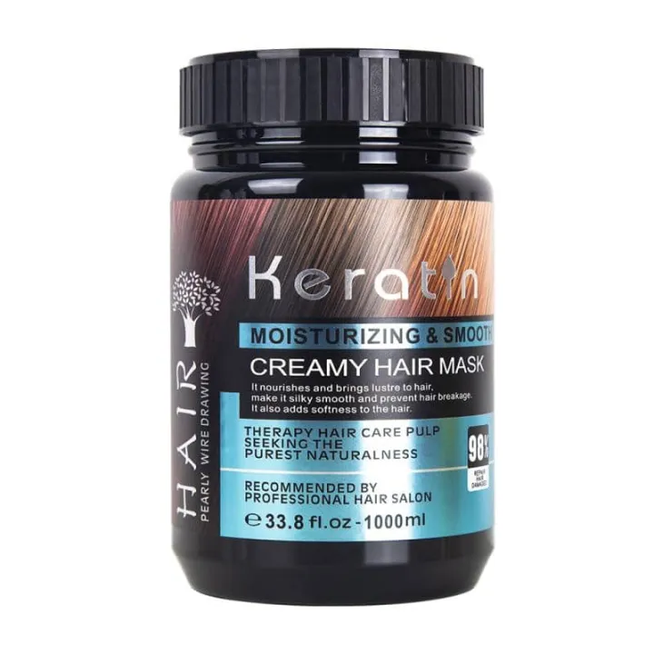Keratin Moisturizing And Smoothing Creamy Hair Mask Repair Anti Hair Loss Treatment 1000ml Lazada Ph