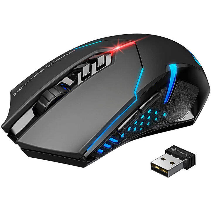VicTsing PC066 Wireless Gaming Mouse with Unique Silent Click RGB ...