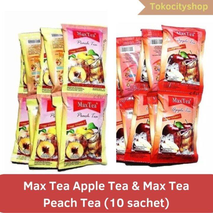 Max Tea Apple Tea & Max Tea Peach Tea (10 sachet) | Lazada Indonesia