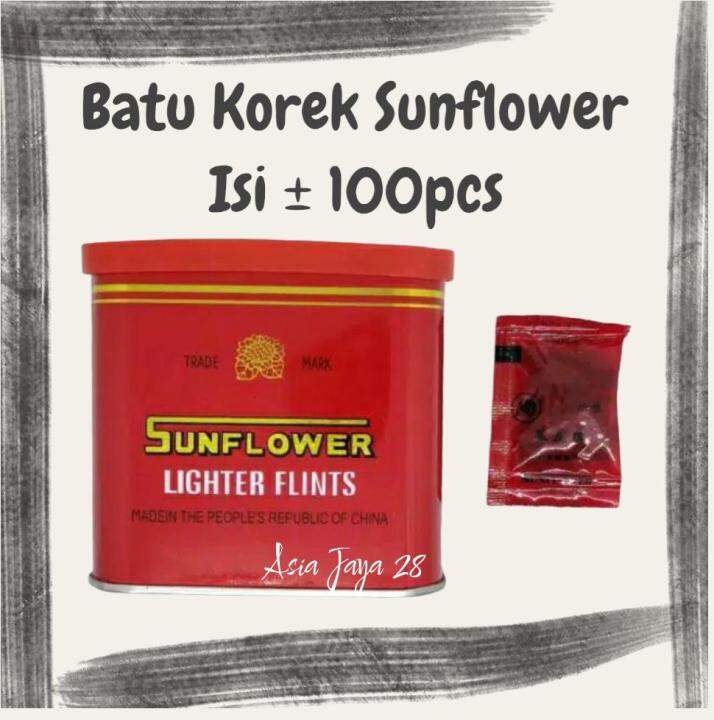 Per Bungkus Refill Batu Korek Api Sunflower isi 100pcs - Flint Korek ...