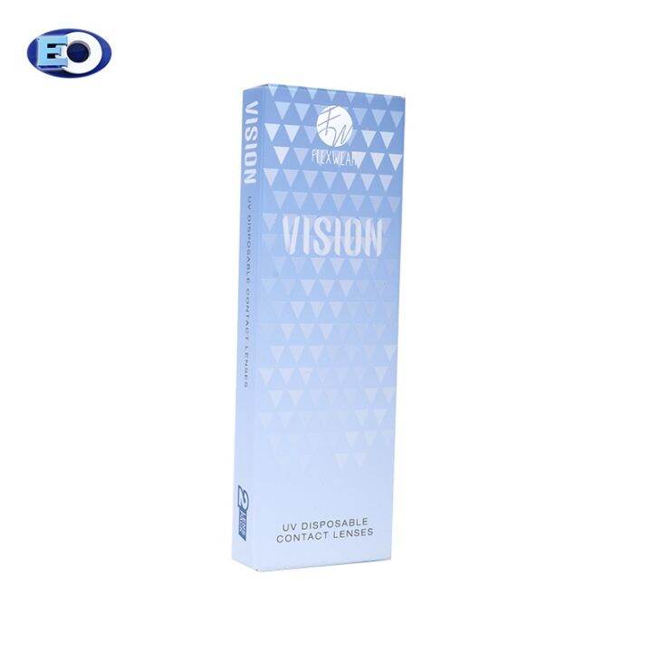 EO Flexwear Vision UV Disposable Clear Graded Contact Lenses (-5.00 to ...
