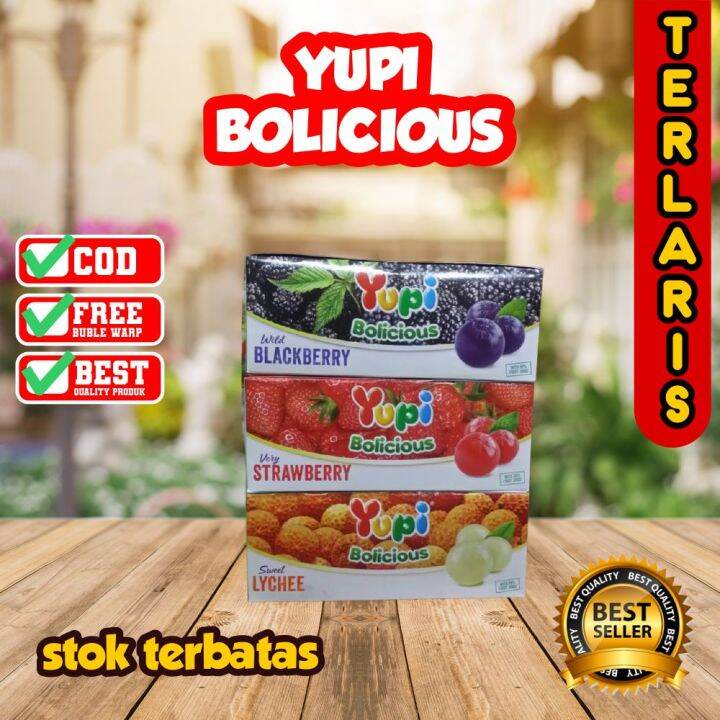 PERMEN YUPI BOLICIOUS 1 BOX ISI 24 PCS VIRAL MADARIN (Permen Jelly, Gummy, Candy, permen viral ...