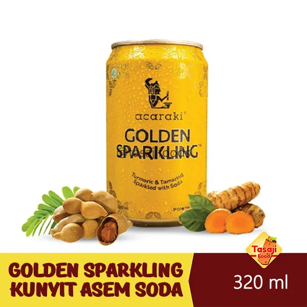Acaraki Golden Sparkling Rasa Kunyit Asem With Soda 320 Ml | Lazada ...