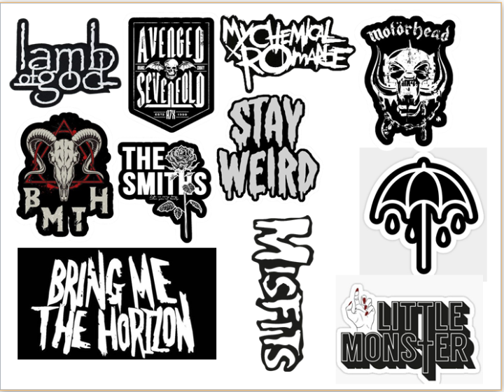 STIKER BAND METAL ROCK INDIE BMTH LAMB OF GOD ISI [11PCS] | STIKER BMTH ...