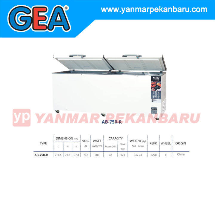 Chest FREEZER GEA AB 750-T-X 715 LITER | Lazada Indonesia