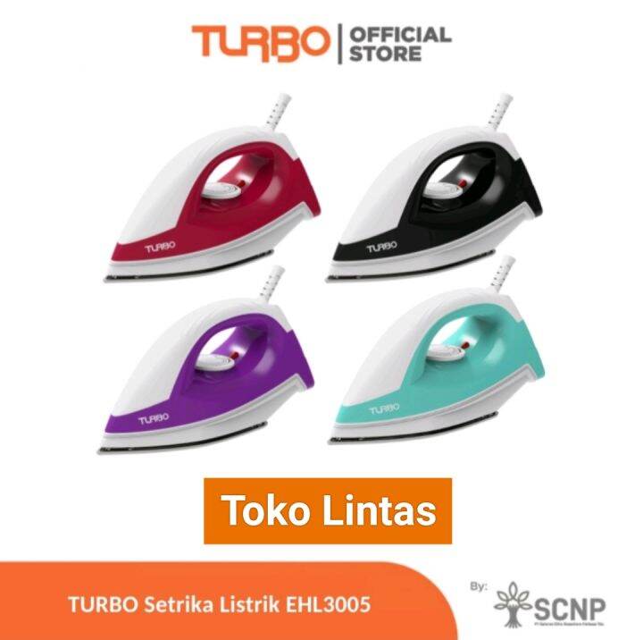 Setrika Listrik Turbo EHL3005 Gosokan Setrikaan Baju Pakaian | Lazada ...