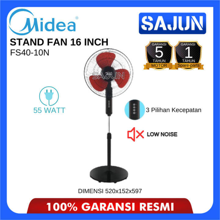 Midea Kipas Angin Berdiri 16 Inch FS40-10N Stand Fan | Lazada Indonesia