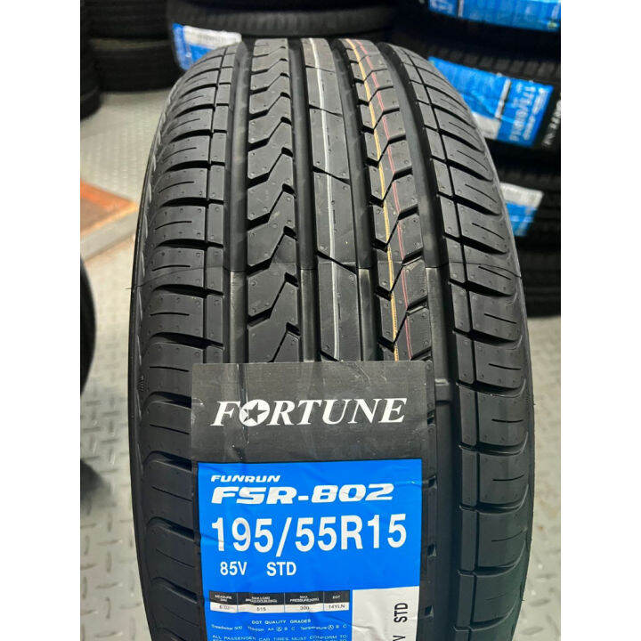 NEW TYRE FORTUNE 195 55 15 FSR802 MADE IN CHINA TAHUN 2023 TAYAR BARU ...