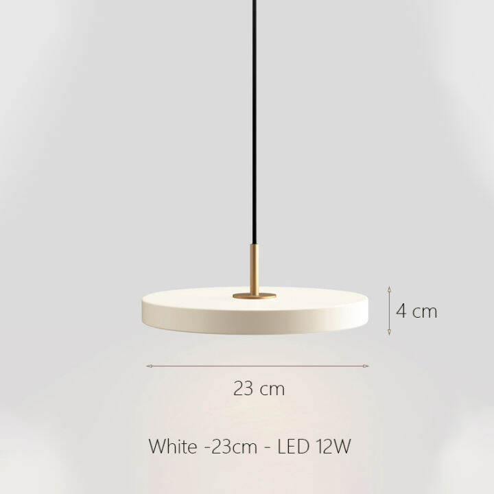 Modern Minimalist Led Pendant Lights Fixtures Black White Blue for Bar ...