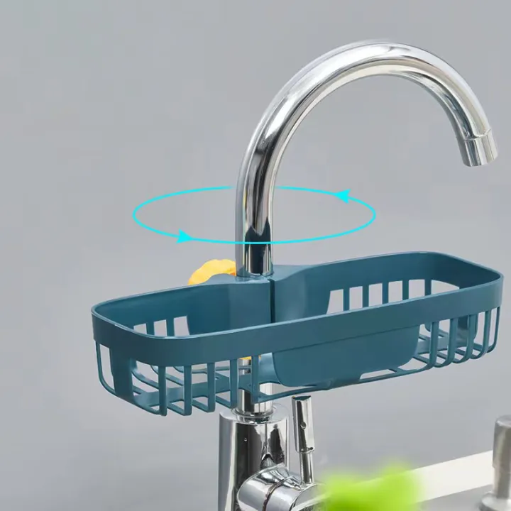 Adjustable Kitchen Sink Shelves Faucet Drain Racks Dishcloth Sponge ...