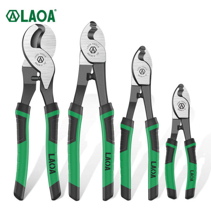 LAOA Cable Cutters CR-V Crimping Pliers Bolt Cutting Electrical Wire ...