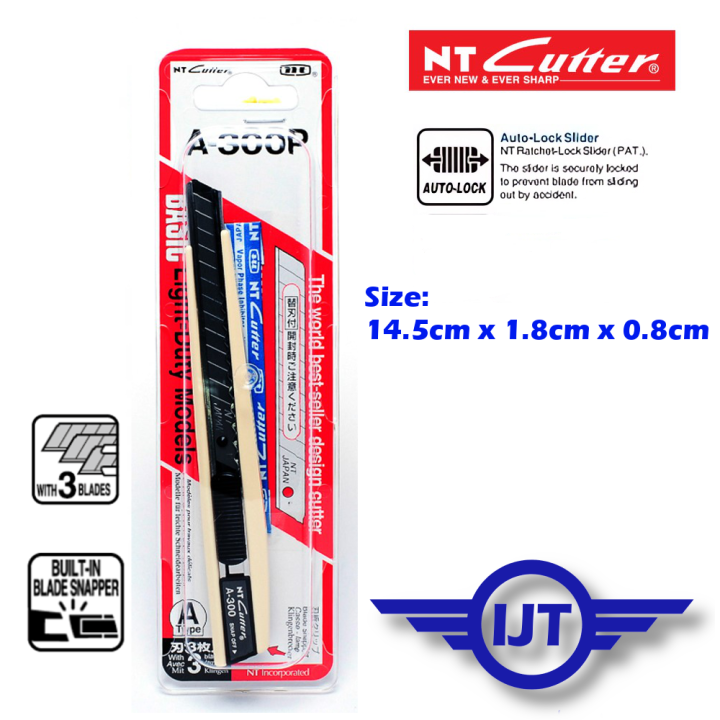 NT Cutter A-300P A300P Light-Duty Cutter / Premium Quality Cutter Knife ...
