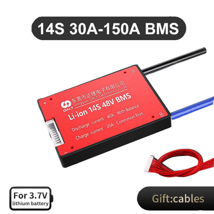 Daly 3.7V Li-ion 14S 48V BMS 15A 20A 30A 40A 50A 60A 80A 100A 120A 150A ...