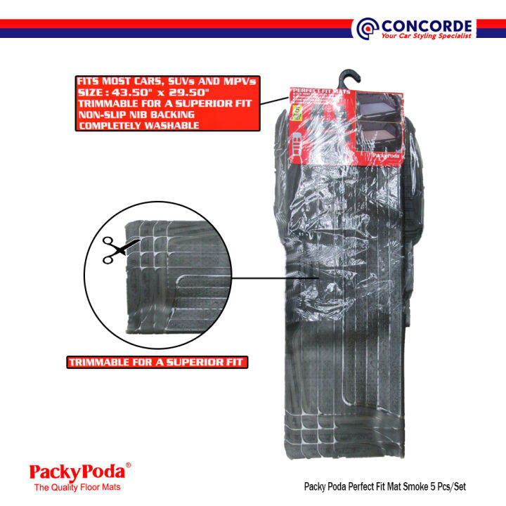 CONCORDE Packy Poda Perfect Fit Mat Smoke 5 Pcs/Set | Lazada PH
