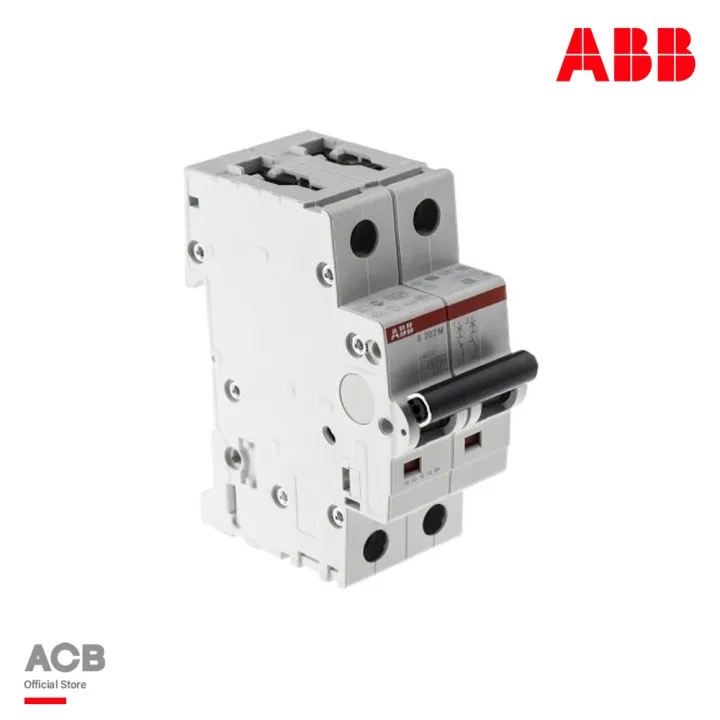 Breaker ABB - S202M-C16 เมนเซอร์กิตเบรกเกอร์ 16 แอมป์ 2 โพล 10 kA (IEC 60898-1) เอบีบี Main ...
