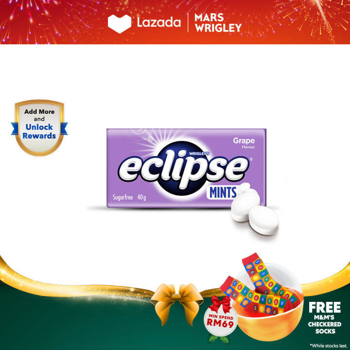Eclipse Mints Grape Tins 34g Candy / Sugar Free / Snacks | Lazada