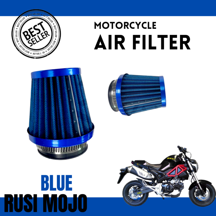 RUSI MOJO AIR FILTER | BLUE | MOTOR AIR CLEANER EARBUDS| MUSHROOMS HEAD ...