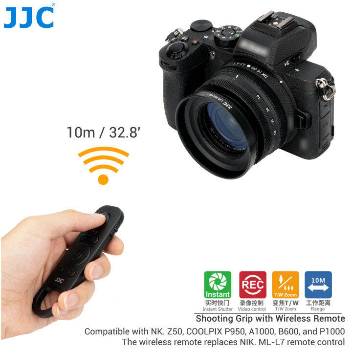 JJC Wireless Remote Control Commander สำหรับ Nikon Z5 Z30 Z6II Z7II Zfc Z50 COOLPIX A1000 P1000 ...