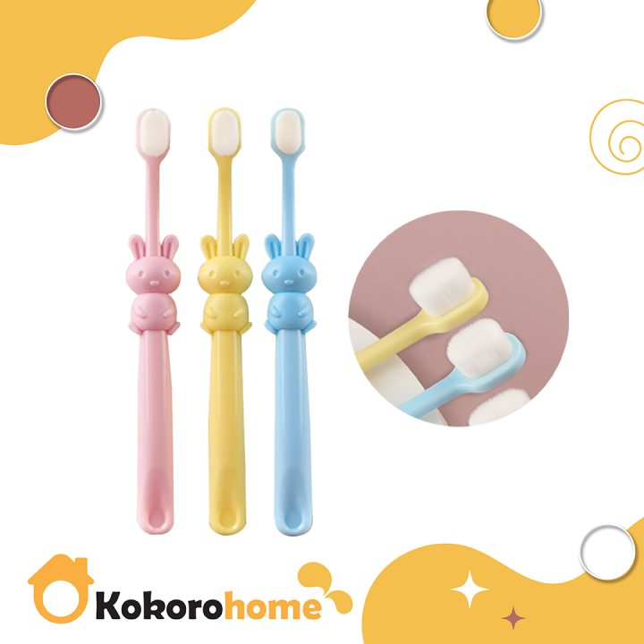 KOKORO Children's Cute Cartoon Toothbrush Cartoon Superfine Soft Hair ...