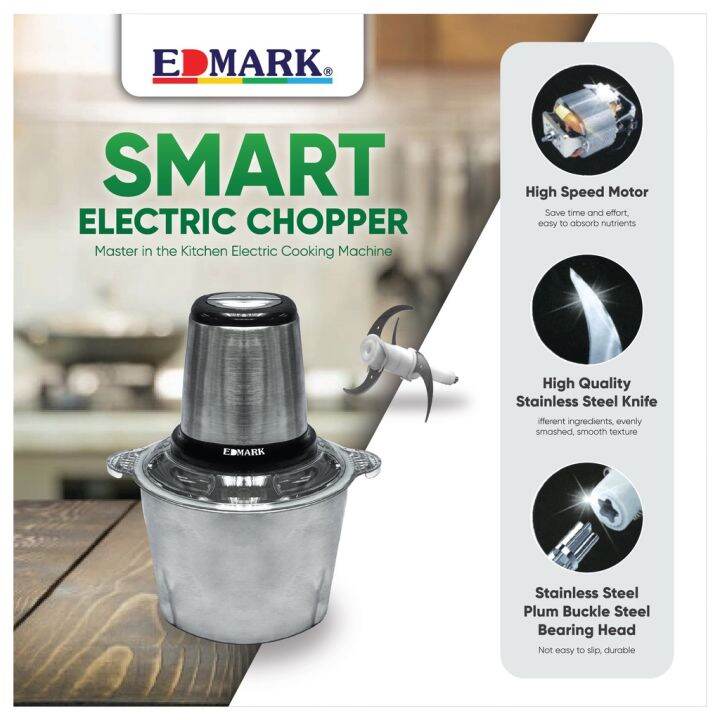 :%^EDMARK ELECTRIC STAINLESS CHOPPER | Lazada PH