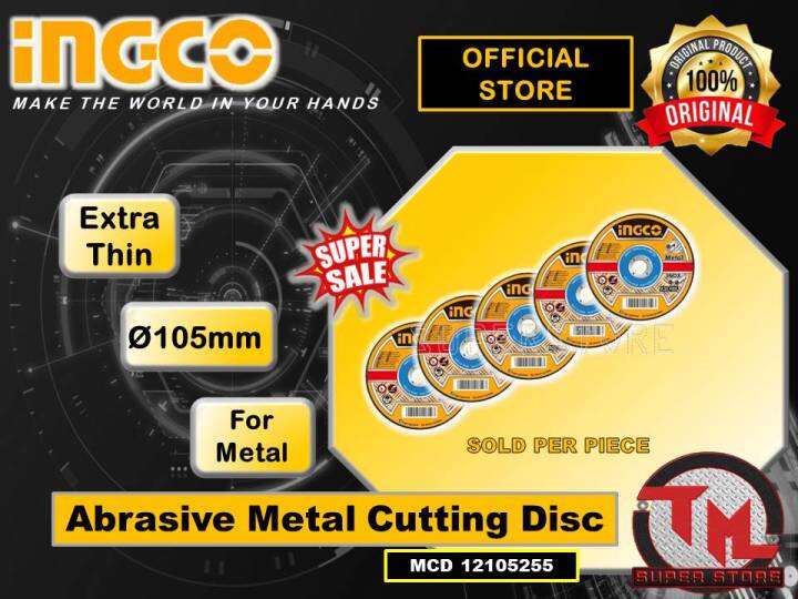 INGCO Cutting disc 4" for metal (SOLD PER PIECE) • Tm ss | Lazada PH