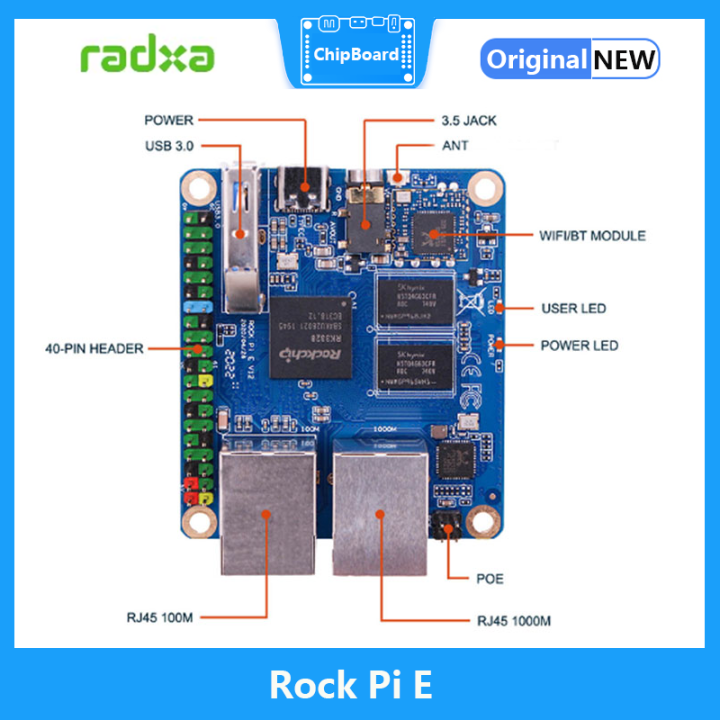 Rock Pi E Rockchip RK3328 1GB512MB DDR3 SBCSingle Board Computer support DebianUbuntuOpenWRT ...